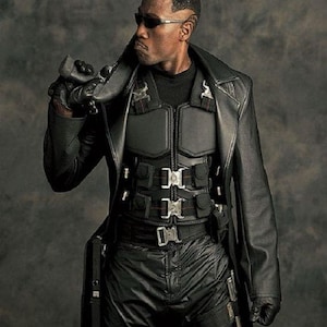 Handmade Blade Leather Trench Coat | Wesley Snipes Cosplay Costume - Etsy
