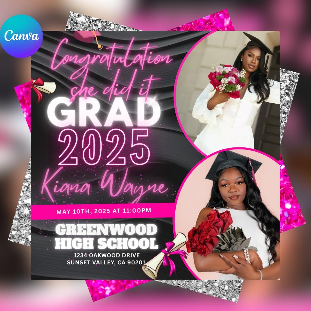 Graduation Flyer, Graduation Party Flyer, Graduation Invitation Flyer ...