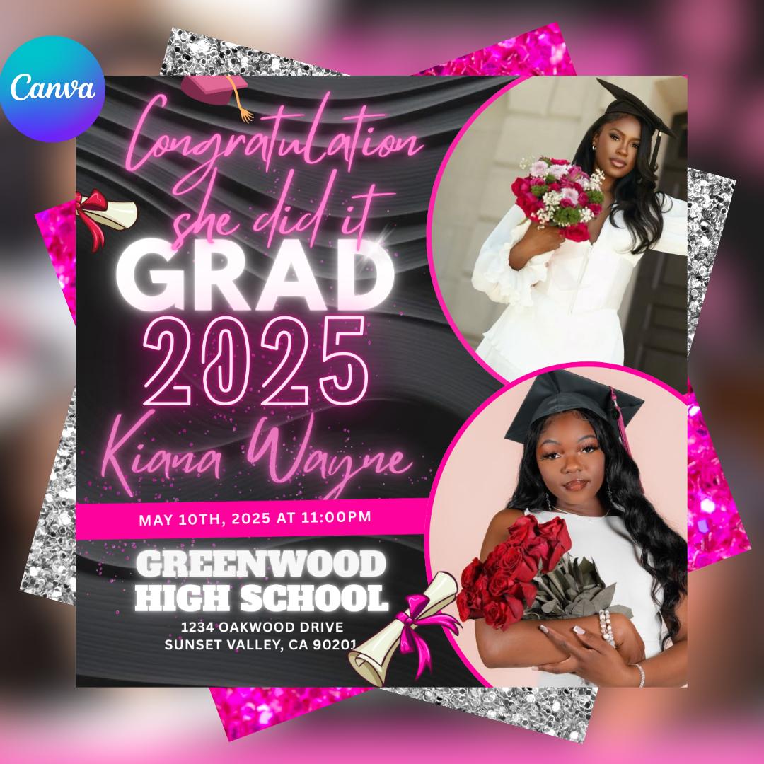 Graduation Flyer, Graduation Party Flyer, Graduation Invitation Flyer ...