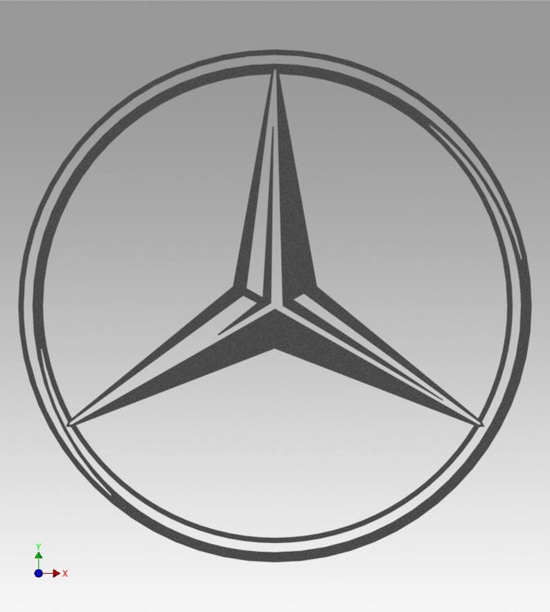 Mercedes Benz Logo DXF/SVG File - Etsy Australia