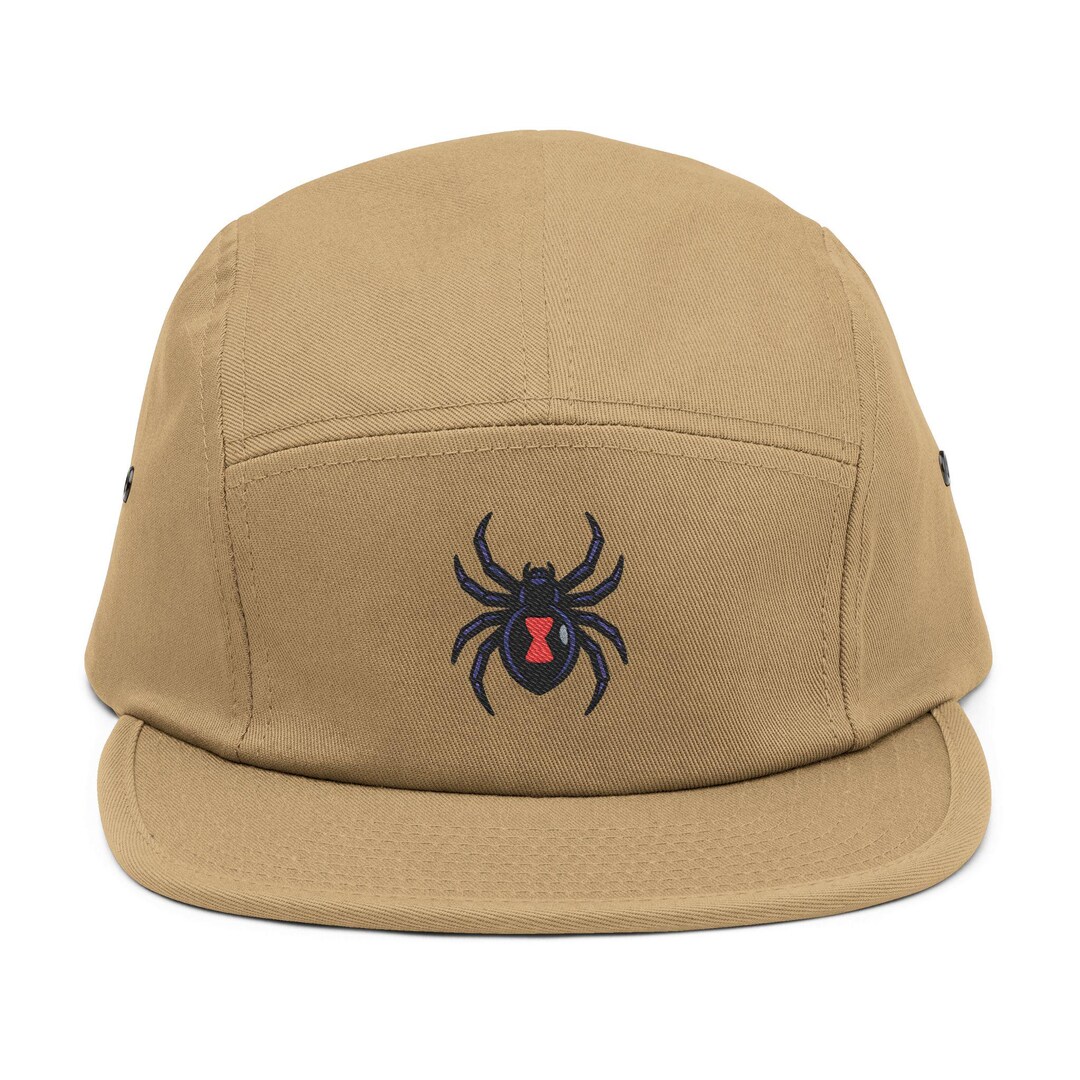 Spider Embroidered Cotton 5-panel Cap: Outdoor Adventure Hat - Etsy