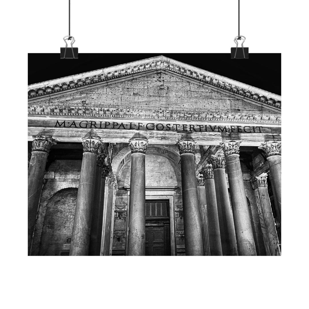 Roman Pantheon Wall Art, Night Skyline Print, Home Decor, Matte ...