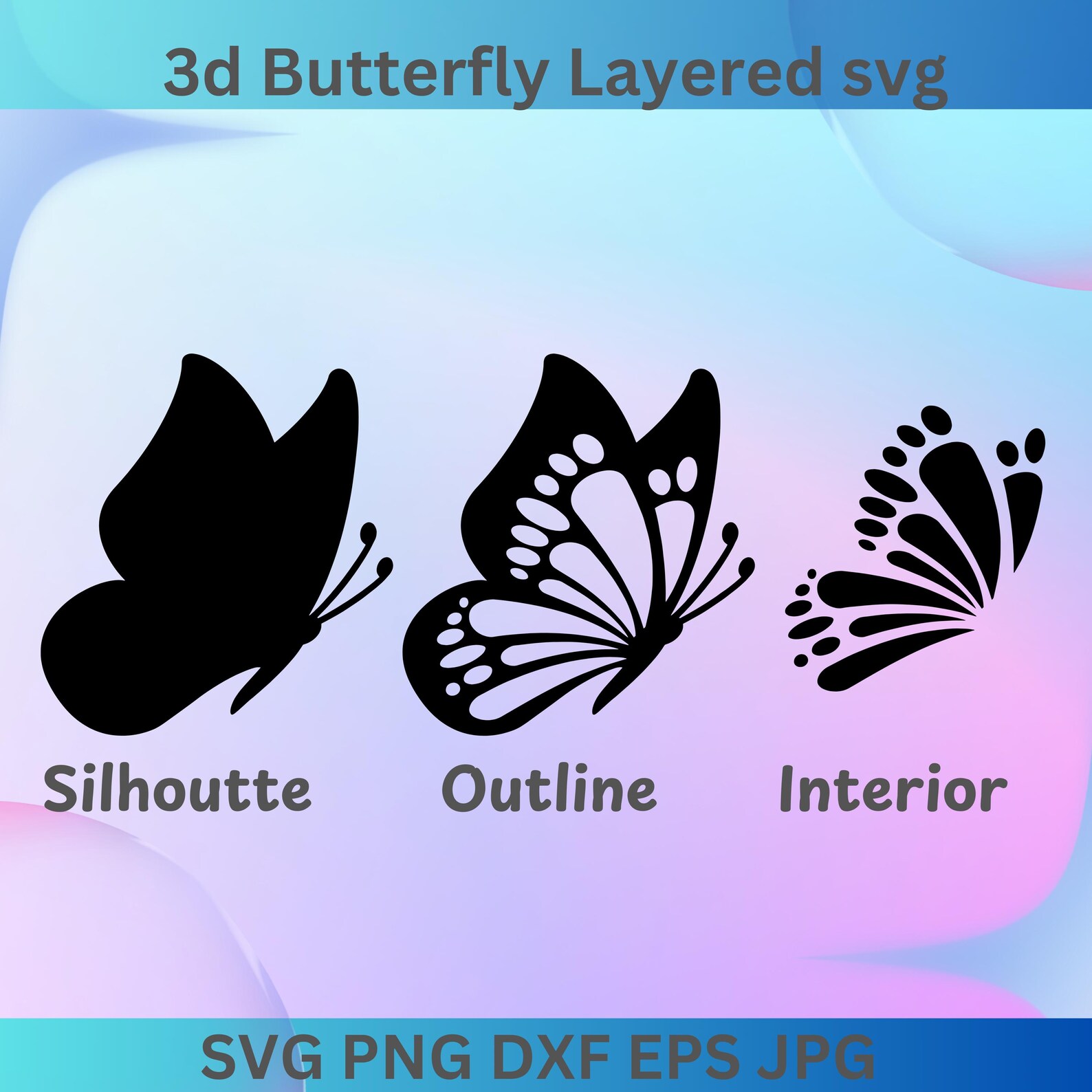 Butterfly SVG, 3d Butterfly SVG, Butterfly SVG Layered, Butterfly Files ...