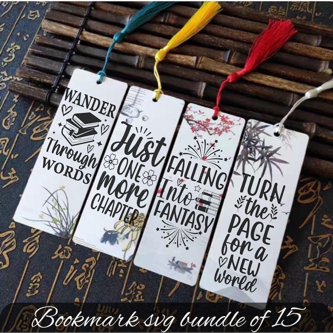 Retro Bookmark SVG Bundle: Quote Designs (digital Download) - Etsy