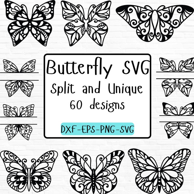 Butterfly SVG Bundle: 60 Unique Layered Designs (digital Download) - Etsy