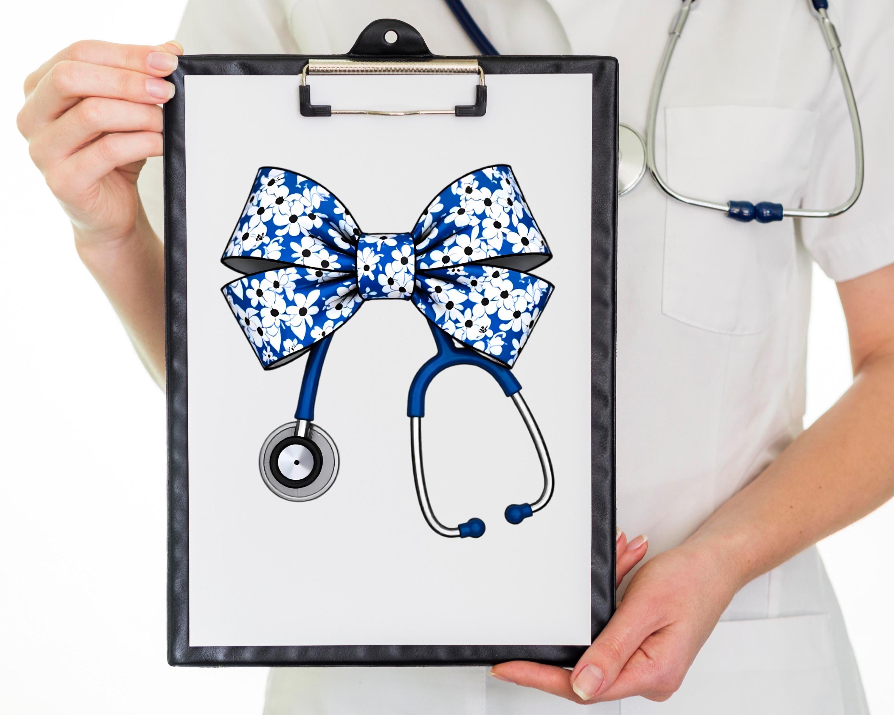 Stethoscope Bow Png | Nurse Png | Coquette Stethoscope Bow | Cute ...