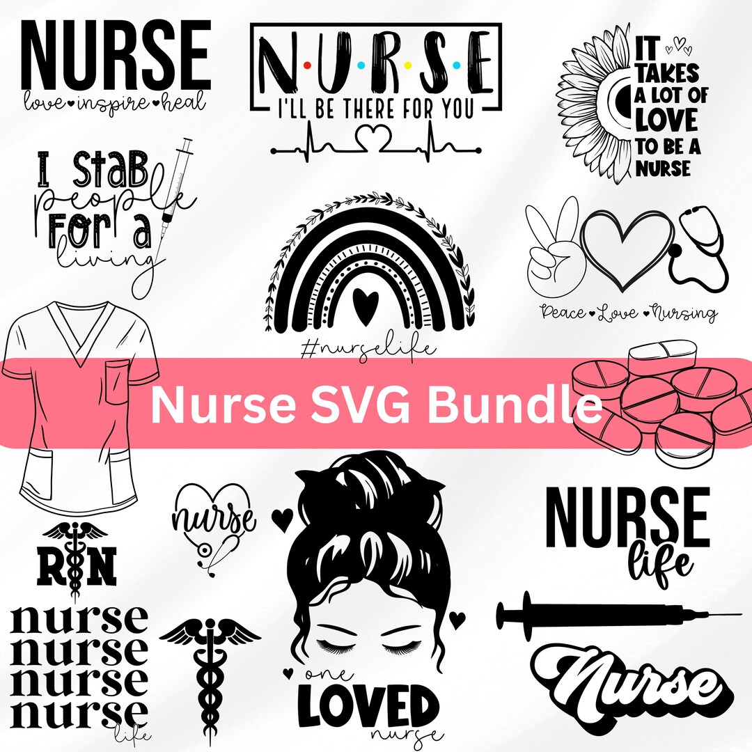 Nurse SVG Bundle, 20 Nurse Quotes SVG, Nurse Svg, Nurse Superhero ...