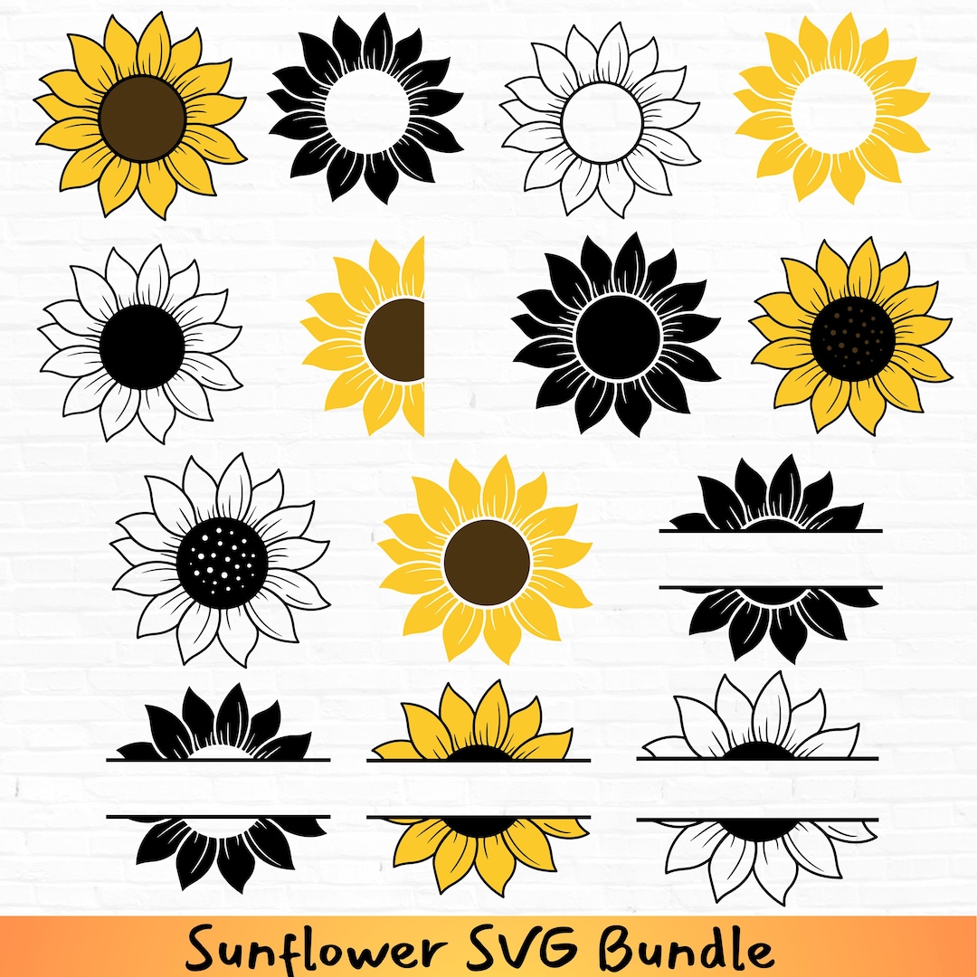 Sunflower SVG Bundle: 14 Floral Designs (digital Download) - Etsy