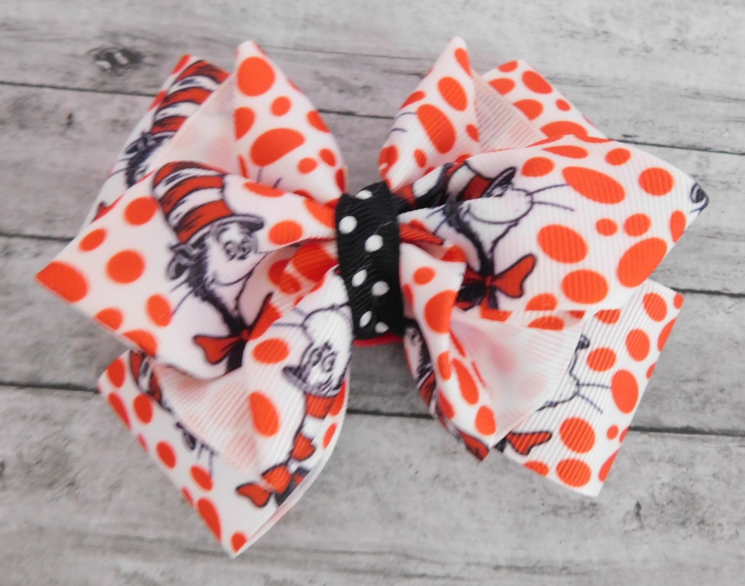 Cat Hair Bow/red/white/cat Hat - Etsy