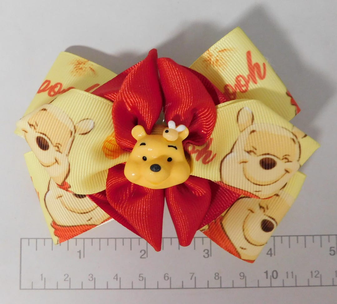 Pooh Ribbon Hair Bow - Etsy