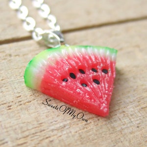 Watermelon Charm - Fruit Pendant - Necklace/charm/keychain - Fruit ...