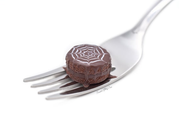 Cobweb Chocolate Icing Cake Miniature Dolls House Miniature | Etsy