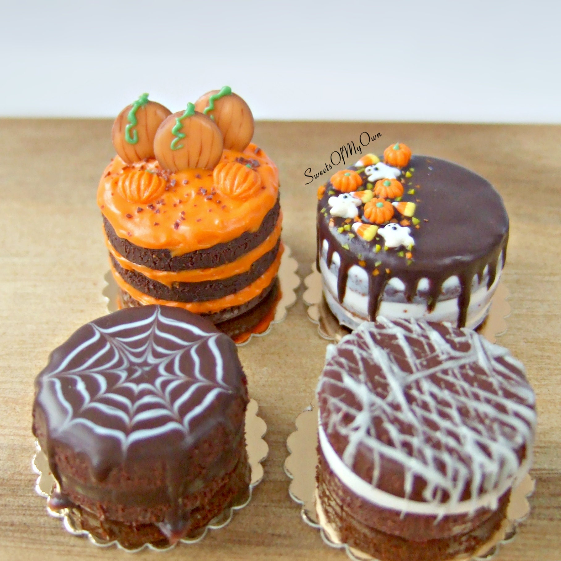 Spooky Halloween Drip Cake Miniature Dolls House Miniature | Etsy