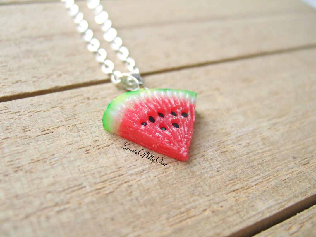 Watermelon Charm - Fruit Pendant - Necklace/charm/keychain - Fruit ...