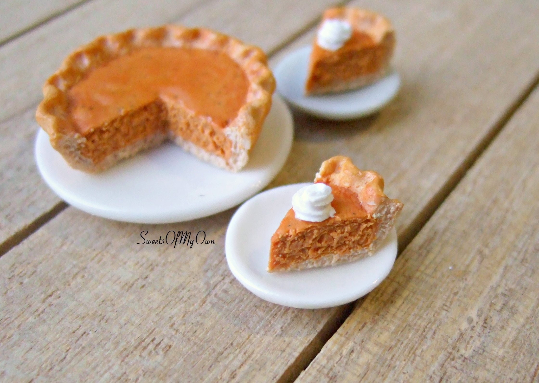 Dolls & Miniatures Art & Collectibles Dollhouse Miniature Pumpkin Pie ...
