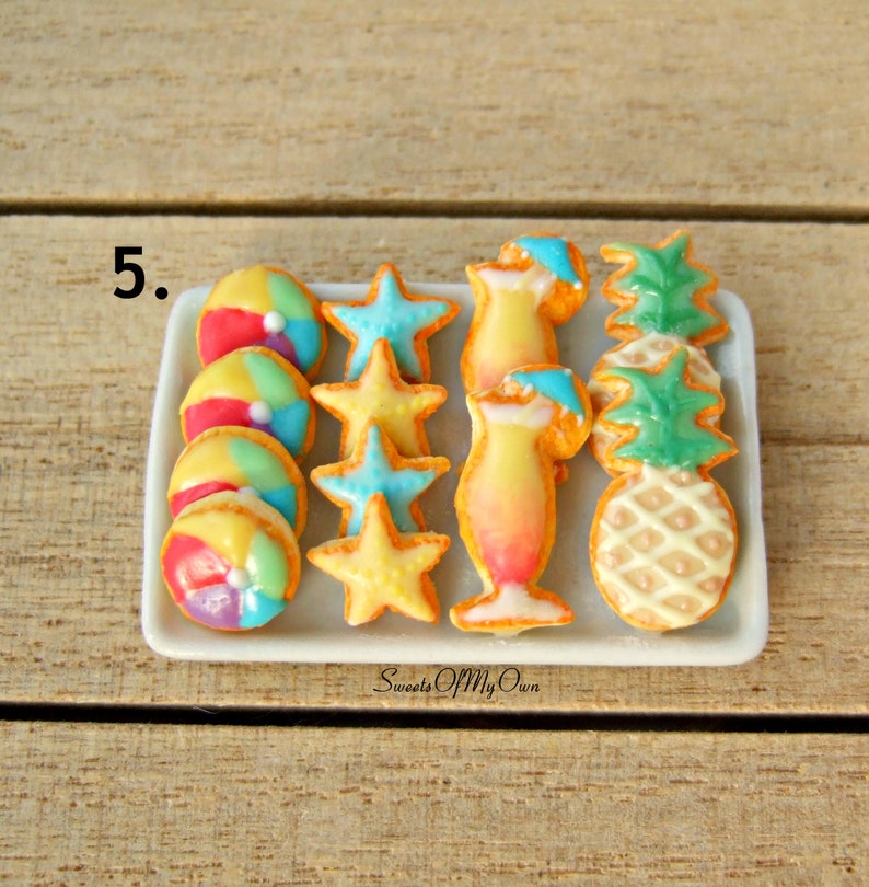Miniature Summer Biscuit Set Choose Your Set Dolls House - Etsy