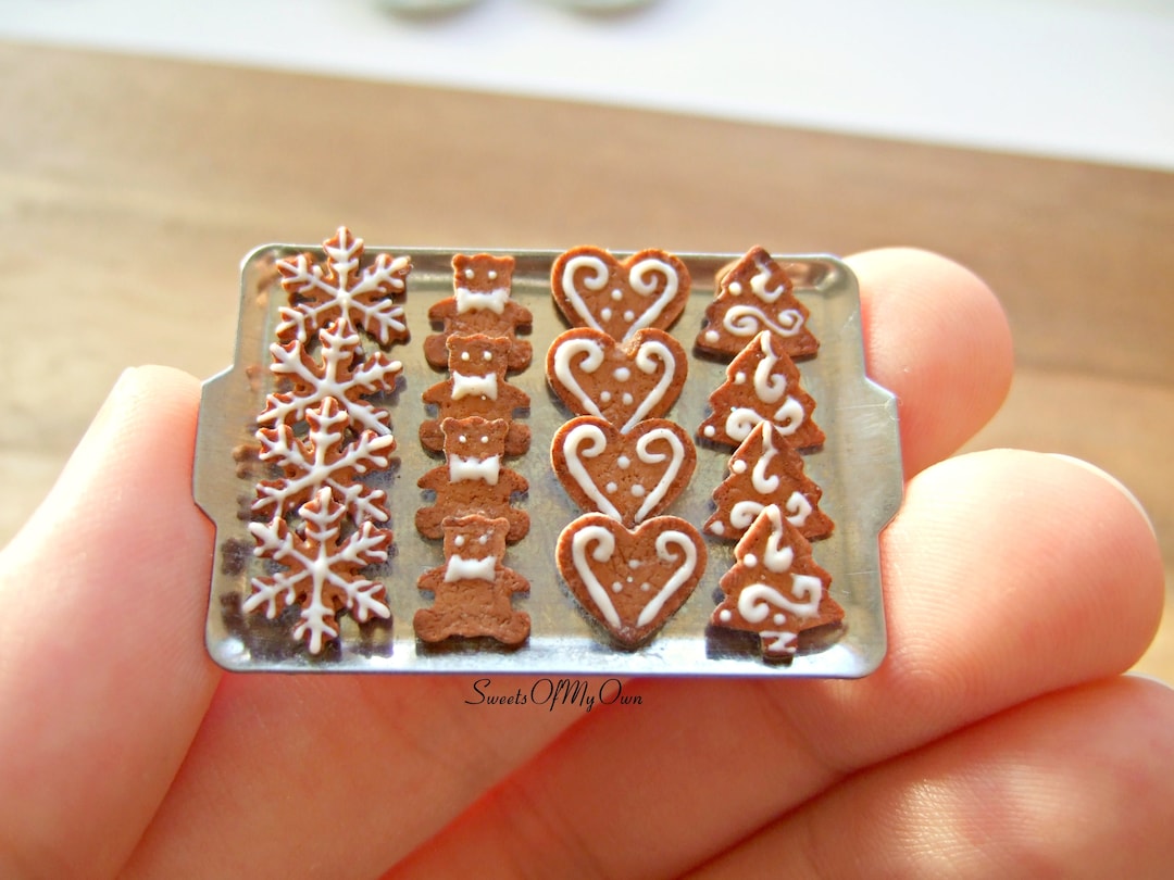 Miniature Christmas Biscuit Set - Gingerbread Snowflake, Bear, Heart ...