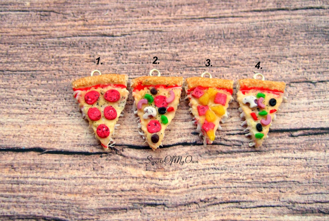 Pizza Slice - Necklace/charm/keychain Food Jewellery - Choose Style ...