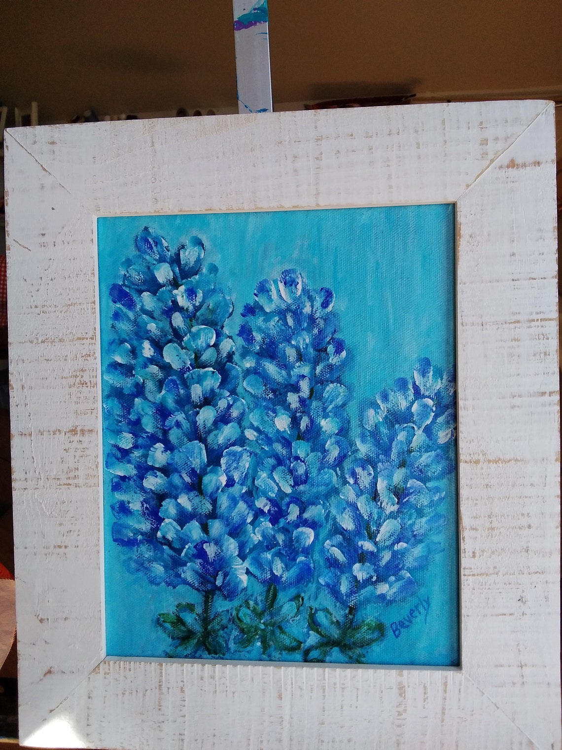 Original /bluebonnets Painting/acrylic Painting/spring Art/bluebonnet ...