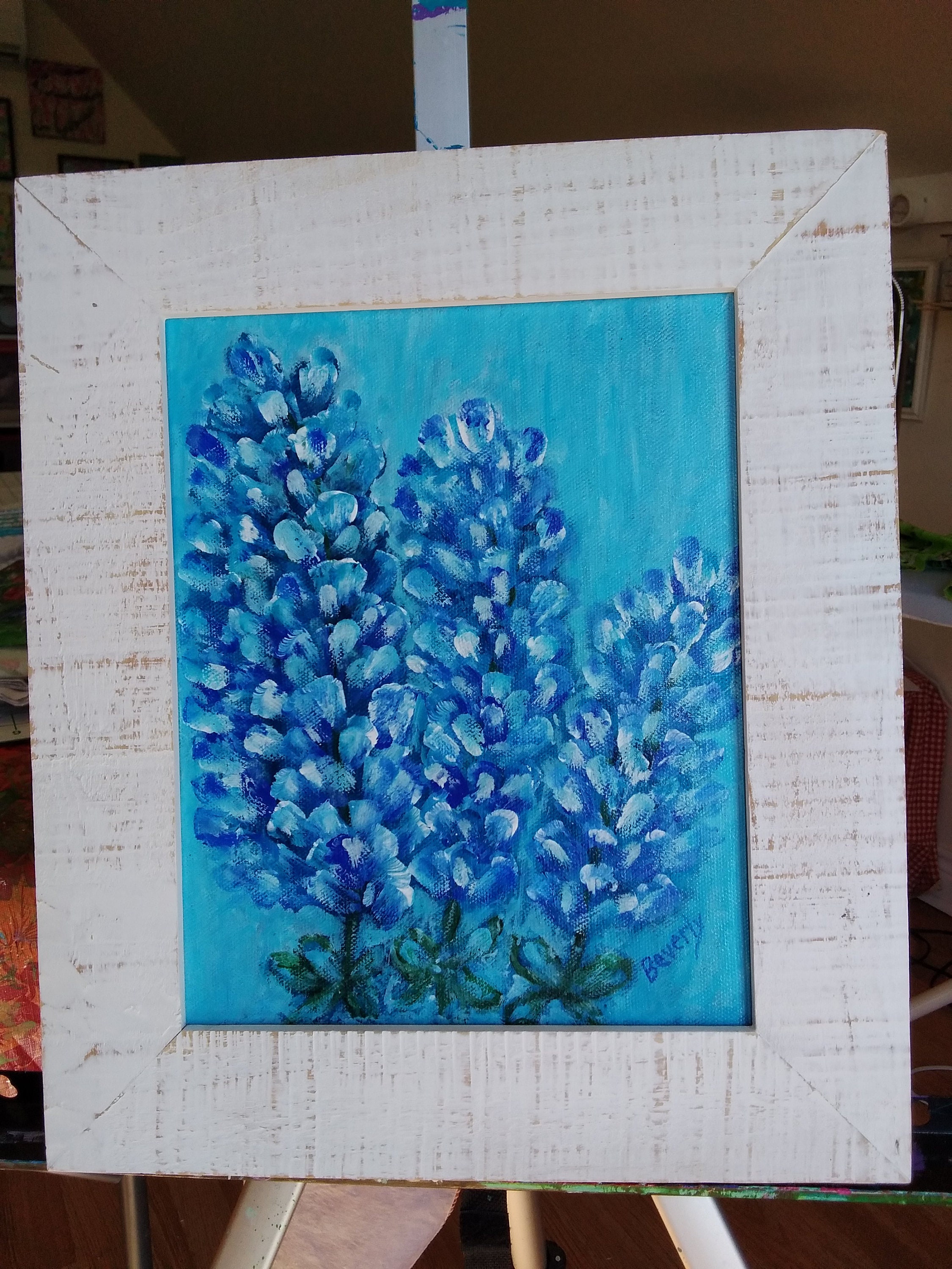 Original /bluebonnets Painting/acrylic Painting/spring Art/bluebonnet ...