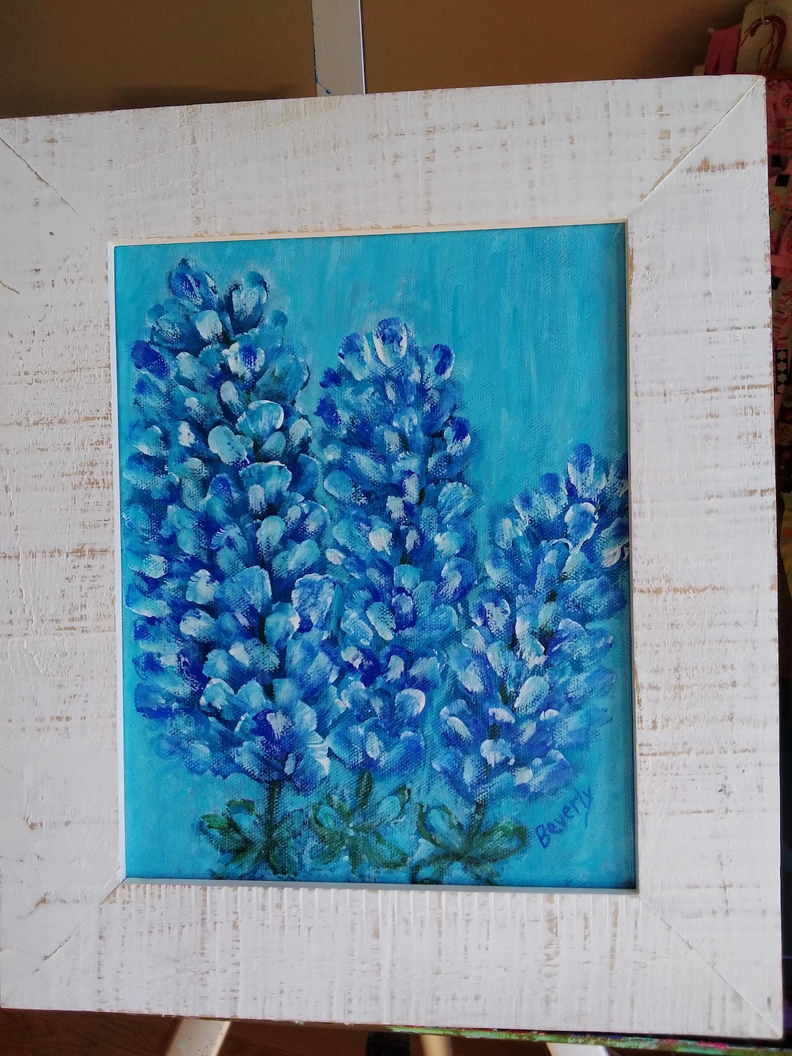 Original /bluebonnets Painting/acrylic Painting/spring Art/bluebonnet ...
