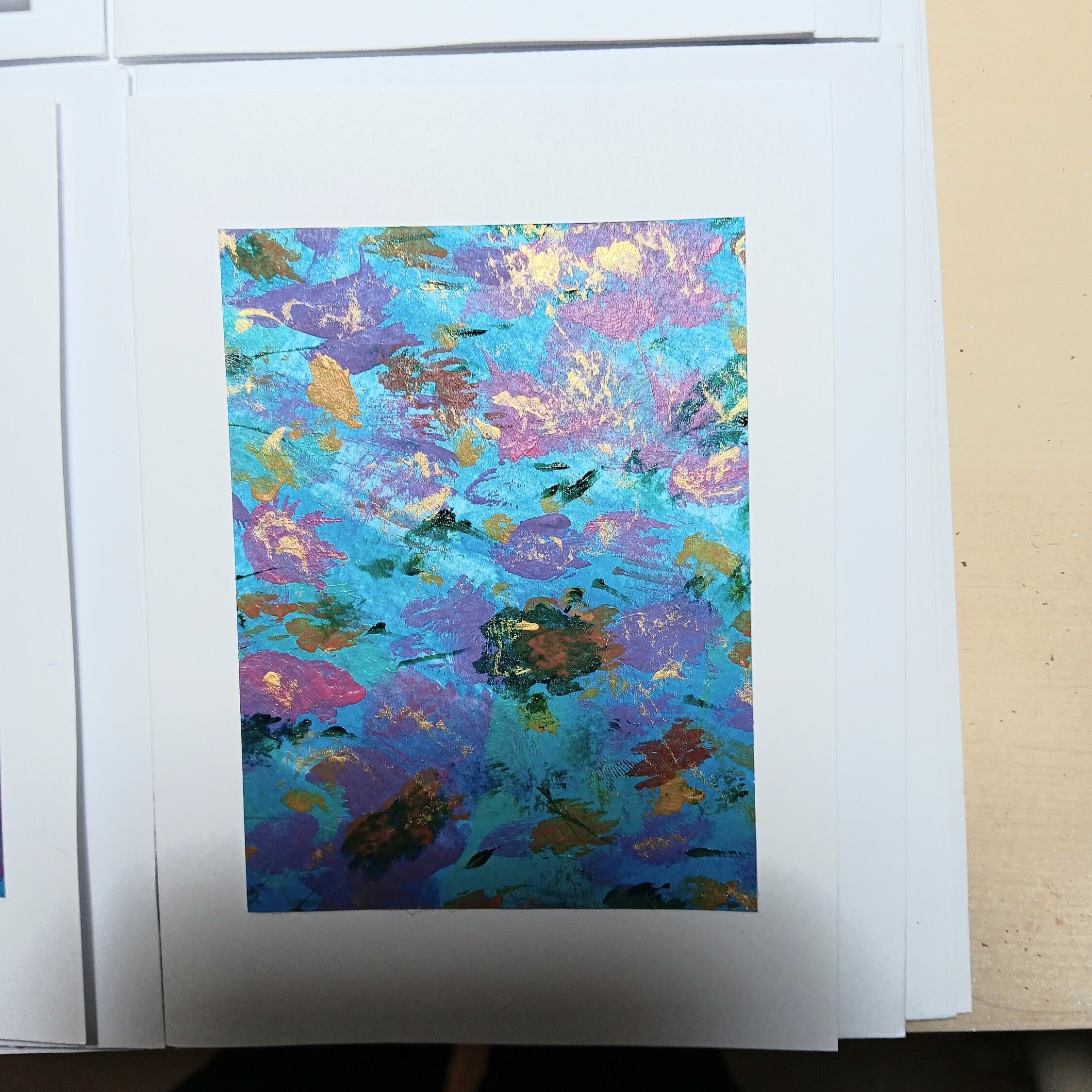 Abstract Painted Note Cards/ Original Painted Note Cards/ Blank Cards ...