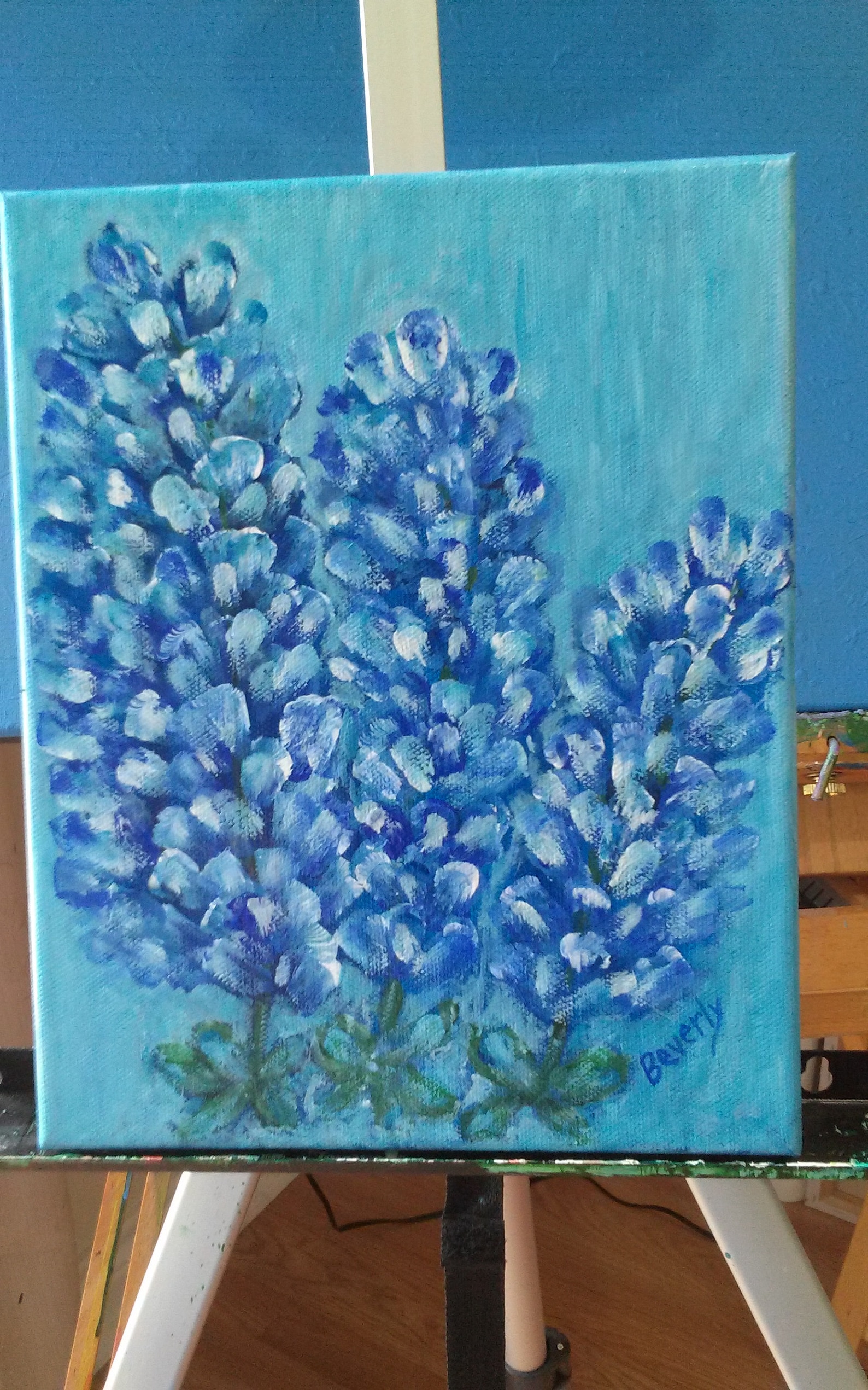 Original /bluebonnets Painting/acrylic Painting/spring Art/bluebonnet ...