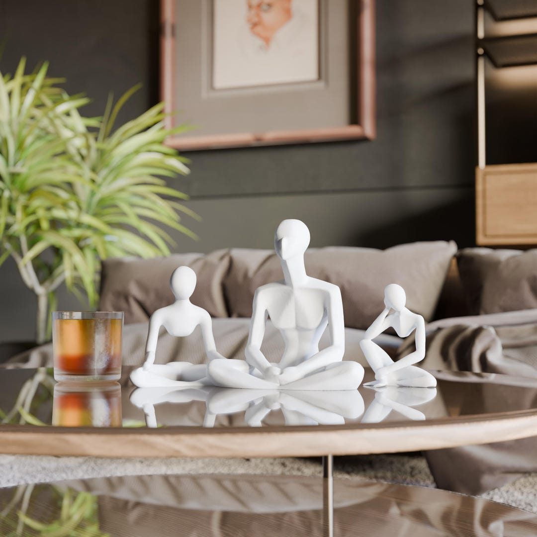 Abstract Human Figure Statue - 3D Printed Decorative Sculpture ...