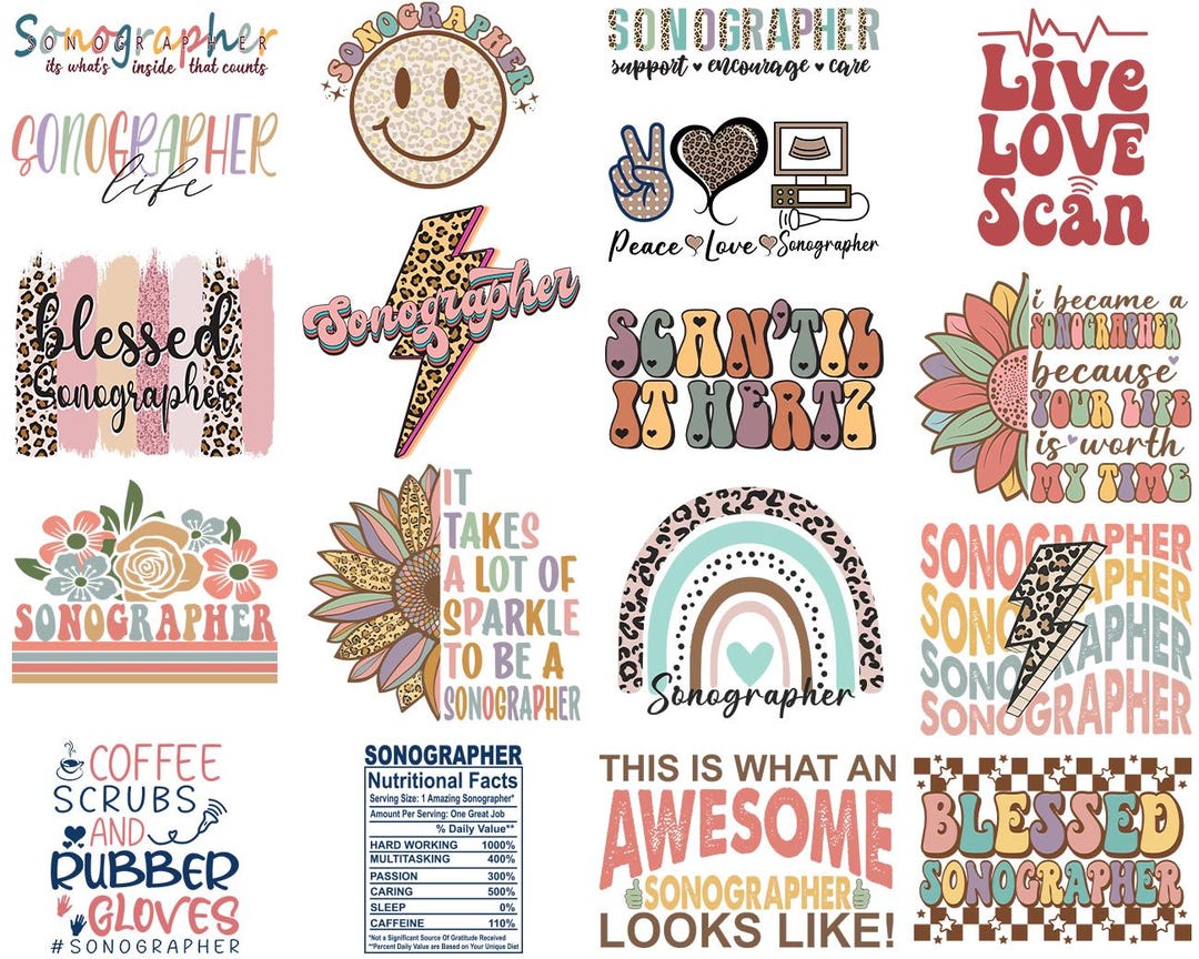 Sonographer Svg Png Bundle Blessed Sonographer Life Live Love Scan ...