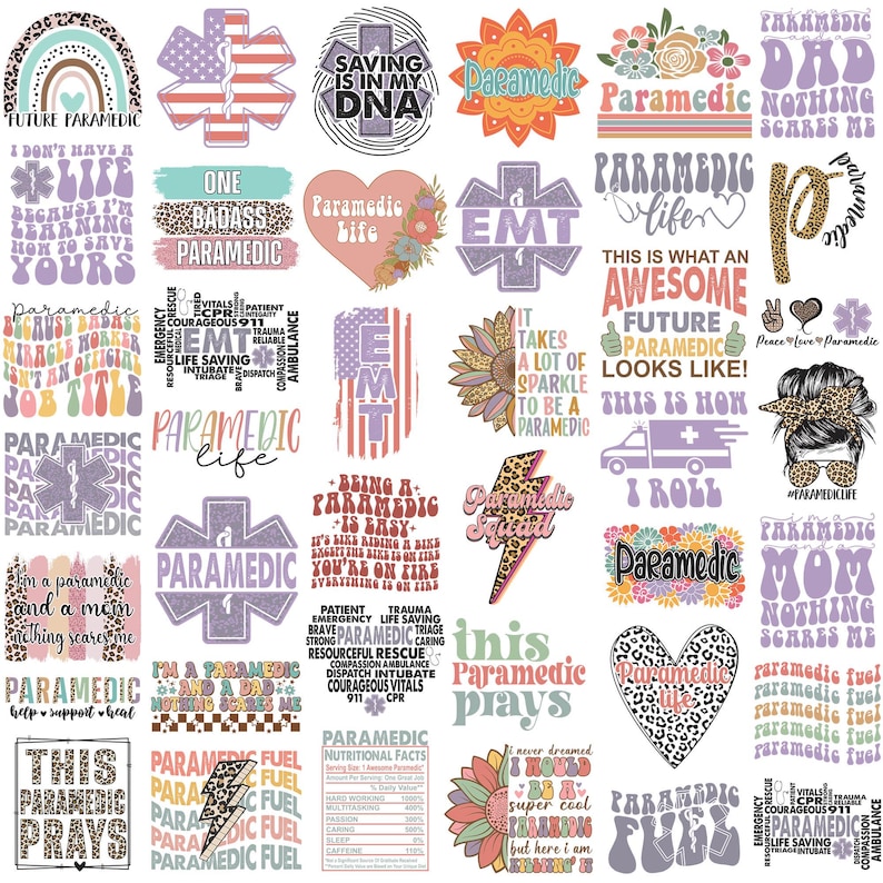 Paramedic Svg Png Bundle EMT Medical Care Service Quotes Paramedic Fuel ...