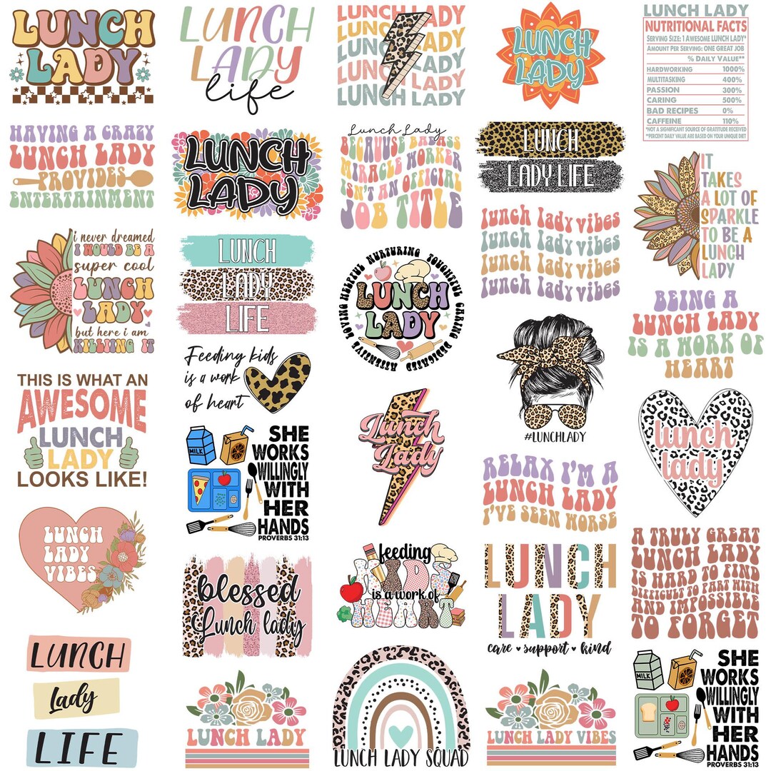 Lunch Lady Svg Png Bundle Lunch Lady Life Crazy Blessed Lunch Lady ...