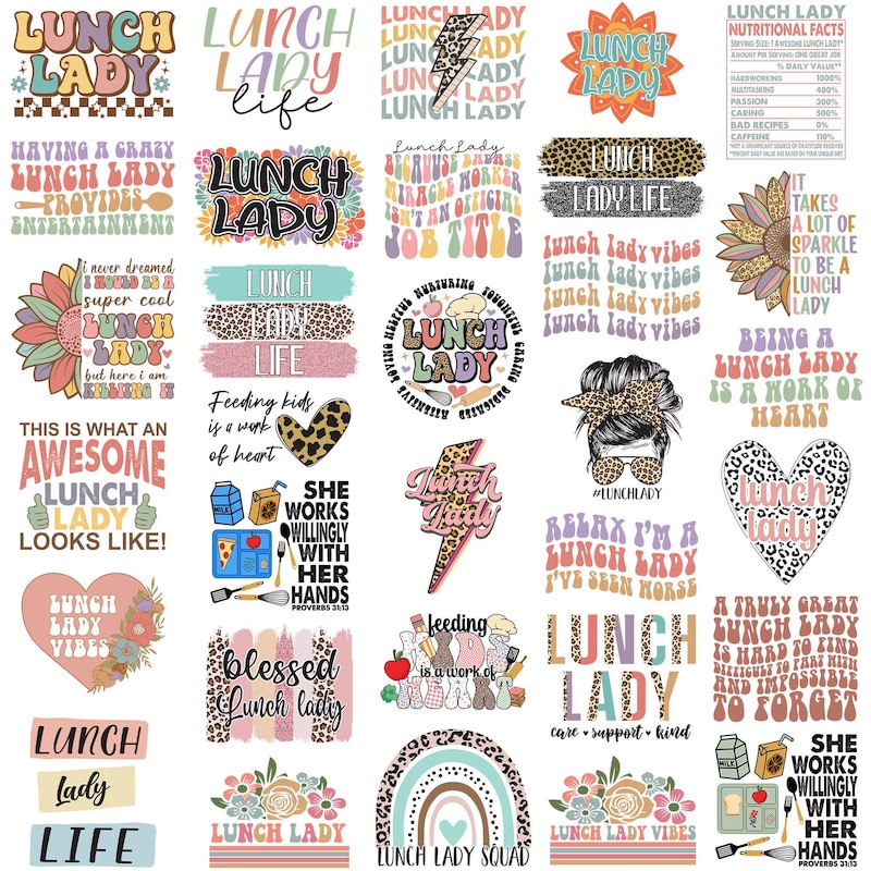 Lunch Lady Svg - Etsy