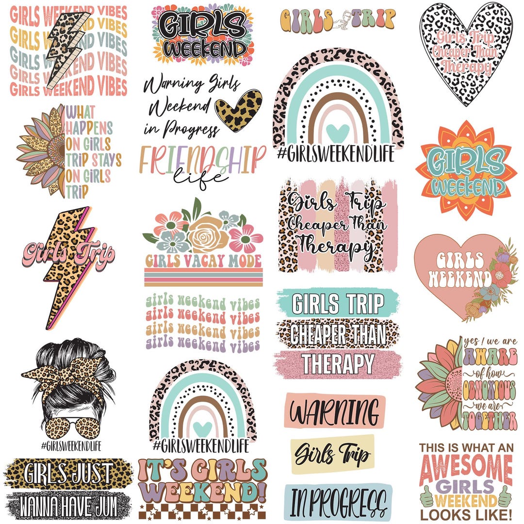 Girls Weekend Svg Png Bundle Girls Trip Cheaper Than Therapy Friendship ...