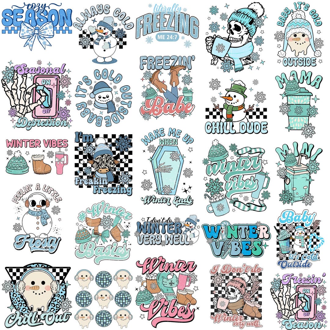 Winter Svg Png Bundle Its Cold Outside Winter Basics Literally Freezing ...