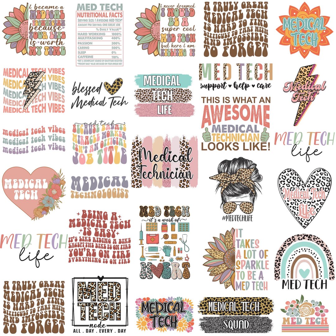 Medical Tech Svg Png Bundle Blessed Medical Technician Life Med Icons ...