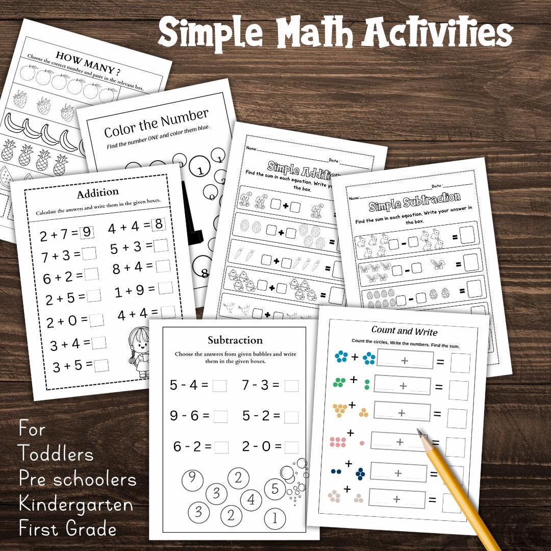 Montessori Toddlers, Number Worksheets, Pre-school Learning Worksheets ...