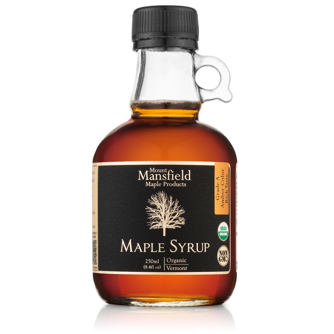 Mansfield Maple Certified Organic Pure Vermont Maple Syrup in Glass ...