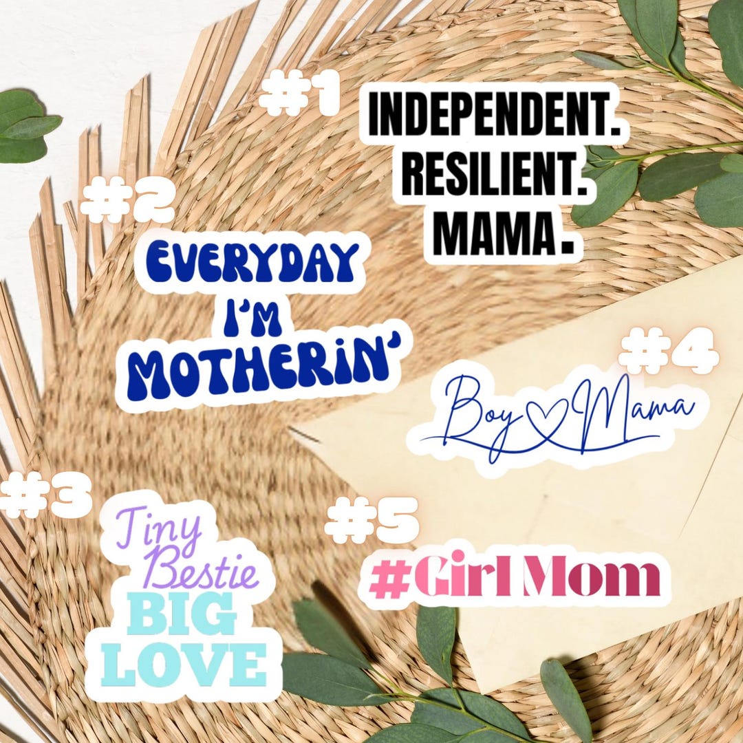 Mother’s Day Sticker Set – Stickers for Moms – Waterproof Vinyl ...