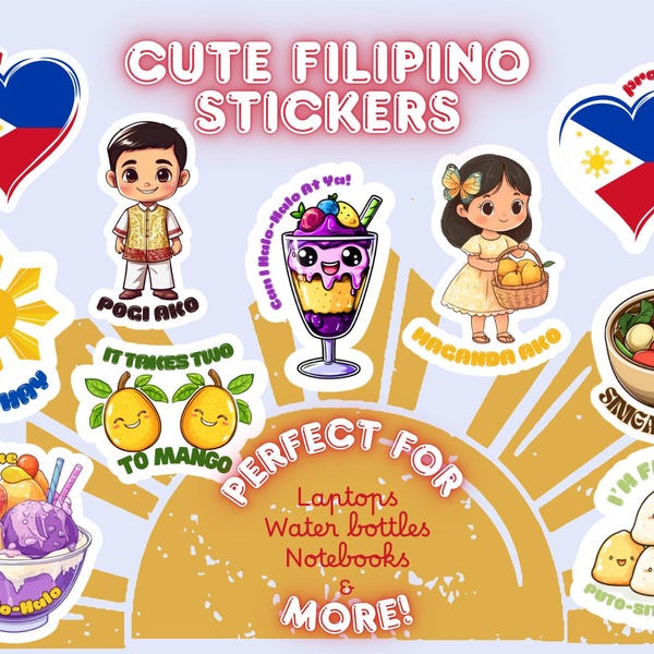 Cute Filipino Food Stickers - Etsy