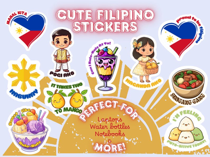 Filipino Stickers | Cute Filipino Food Stickers | Pinoy Pride Vinyl ...