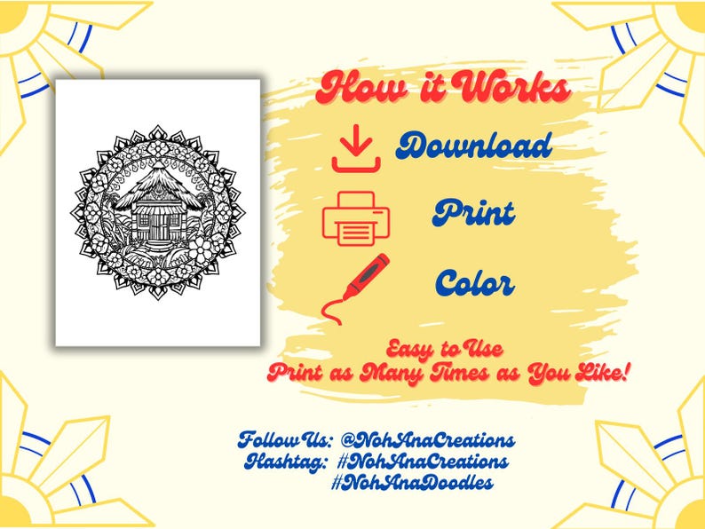 Filipino Mandala Inspired Coloring Book- for All Ages! - Etsy