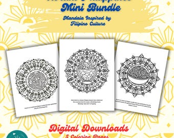 Filipino Mandala Inspired Mini Bundle Edition 4 - Printable Coloring ...