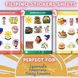 Filipino Sticker Sheet | Tagalog Words & Cute Designs | Pinoy Stickers ...