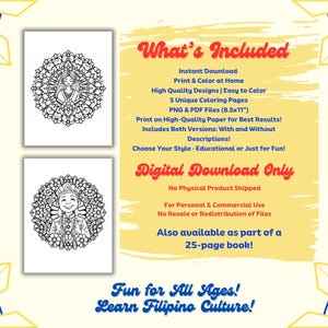 Filipino Mandala Inspired Mini Bundle Edition 4 - Printable Coloring ...