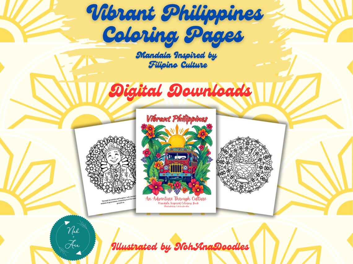 Filipino Mandala Inspired Coloring Book- for All Ages! - Etsy