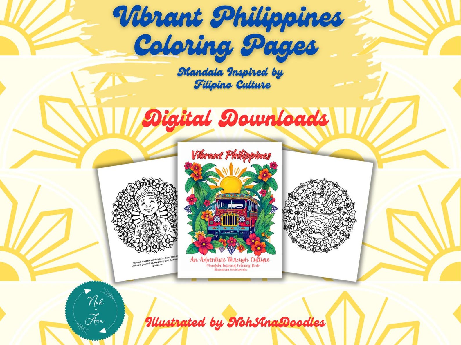Filipino Mandala Inspired Coloring Book- for All Ages! - Etsy