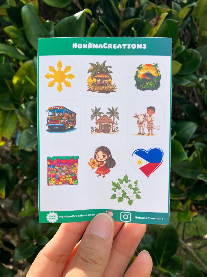 Filipino Sticker Sheet | Tagalog Words & Cute Designs | Pinoy Stickers ...