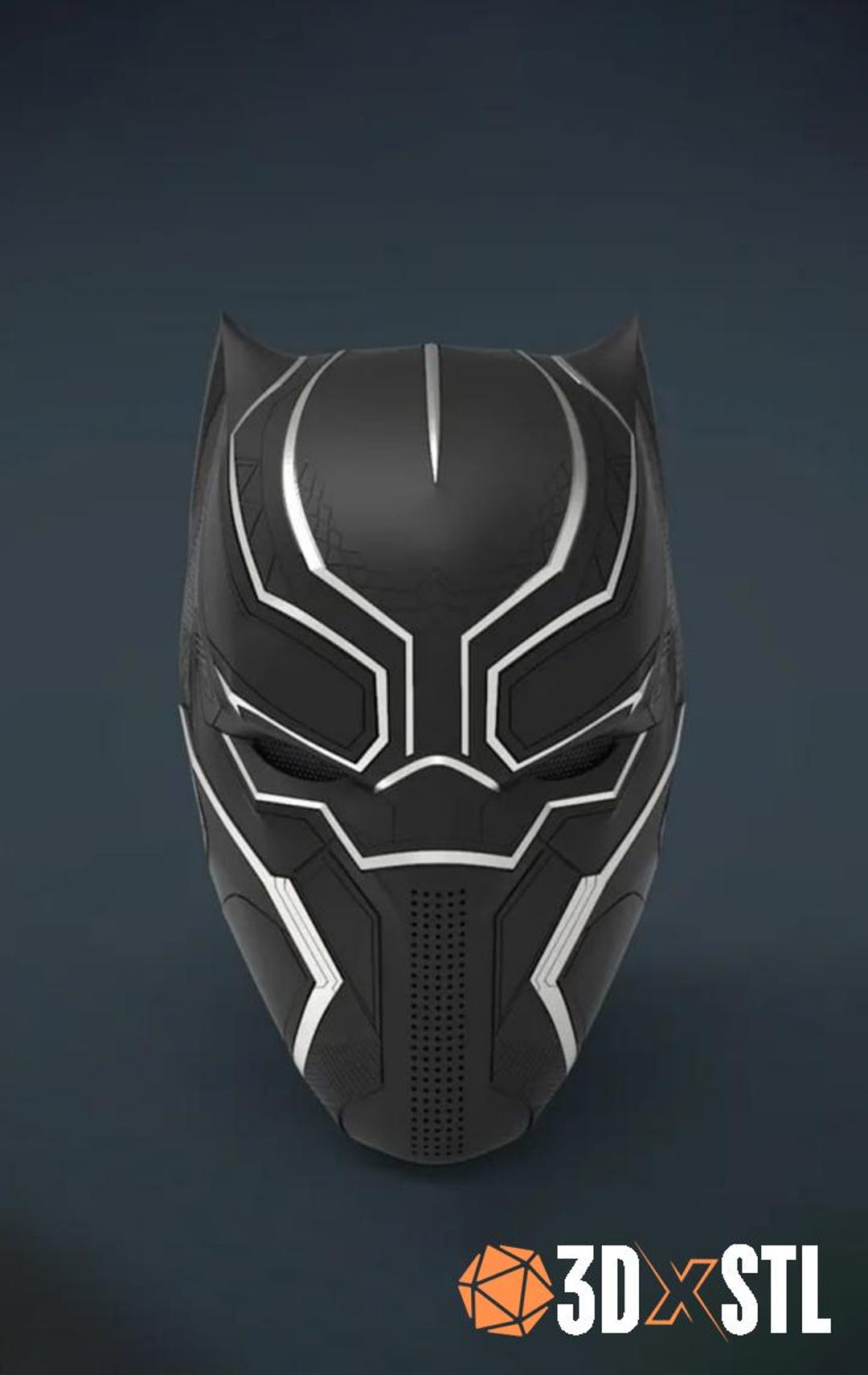 Panther Hero Mask STL File – 3D Printable Superhero Cosplay Helmet for ...