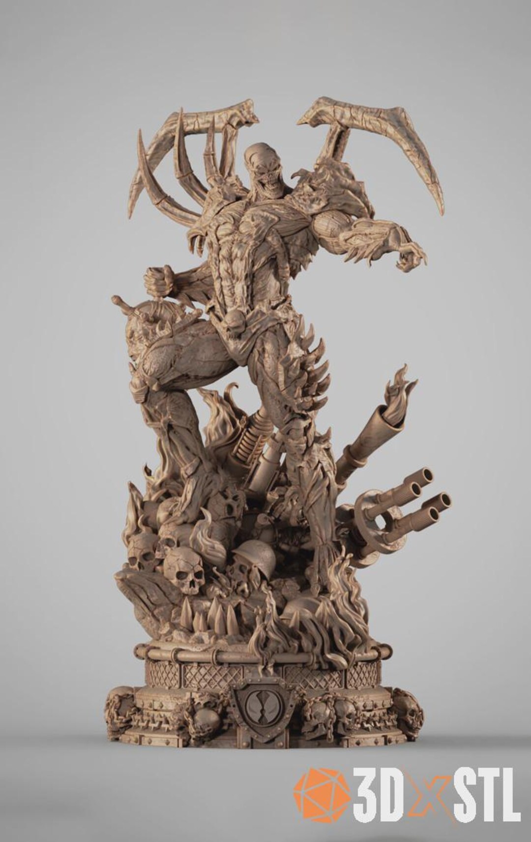 Dark Demonic Warrior Bust STL – 3D Printable Fantasy Villain Statue - Etsy