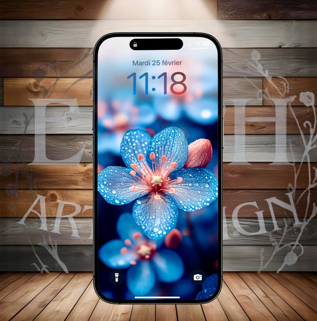 Blue Flower Phone Wallpaper, High Quality, Trending, Background, Iphone ...